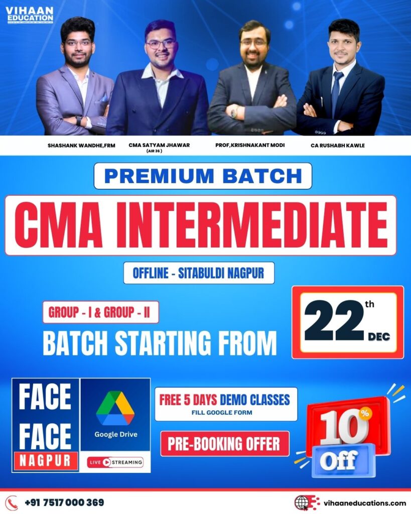 CMA Inter GroFree 5 Days Demo Classes up I & II